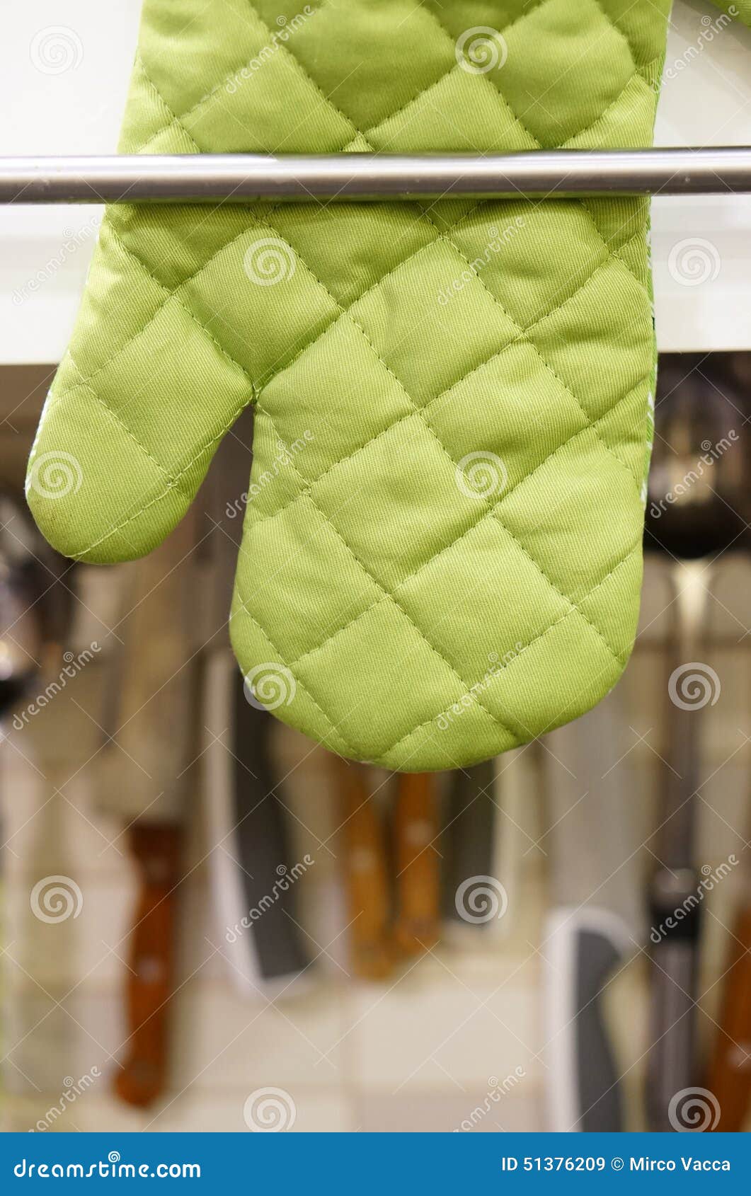 Green mitten stock image. Image of hanging, material - 51376209