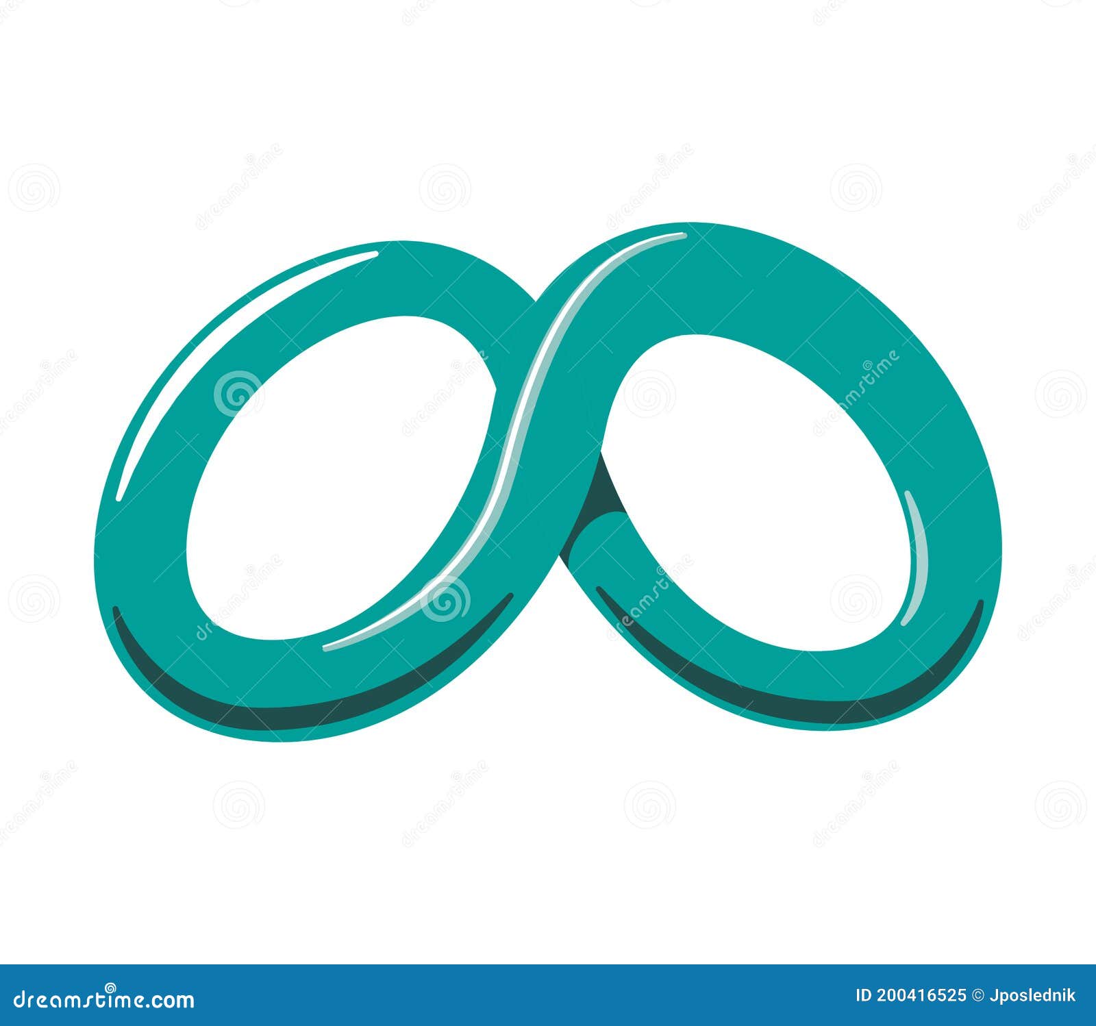 The Green Mobius Loop Seems To Be Made of Plasticine Stock Vector ...