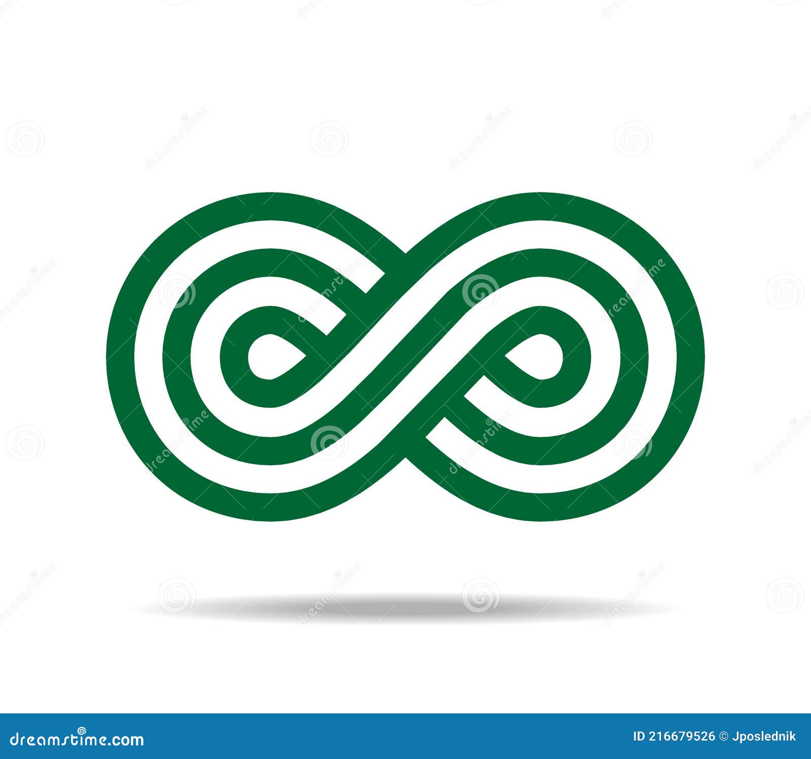 The Green Mobius Loop. the Sign of Infinity Stock Vector - Illustration ...