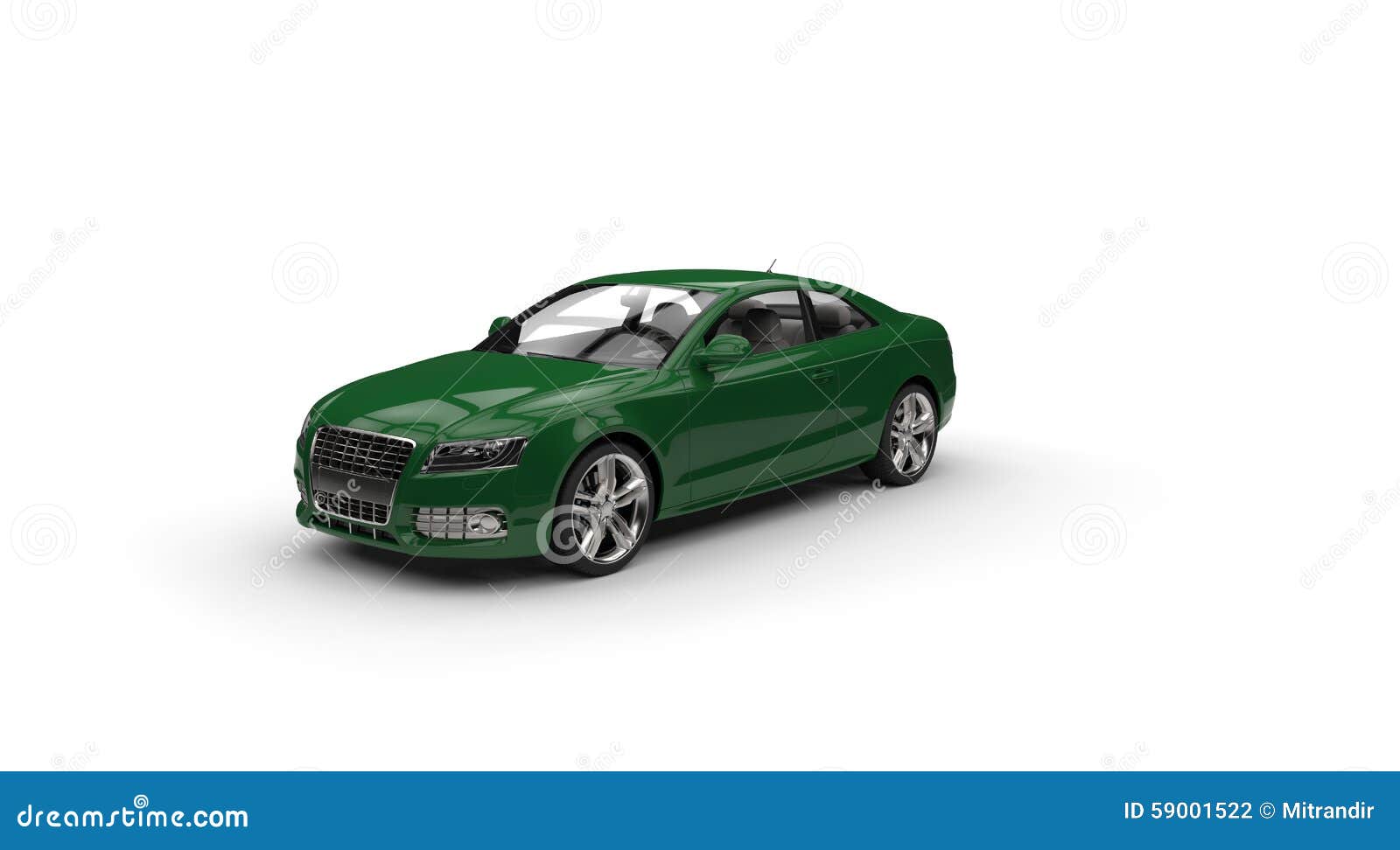 Green Model Car stock illustration. Illustration of compact - 59001522