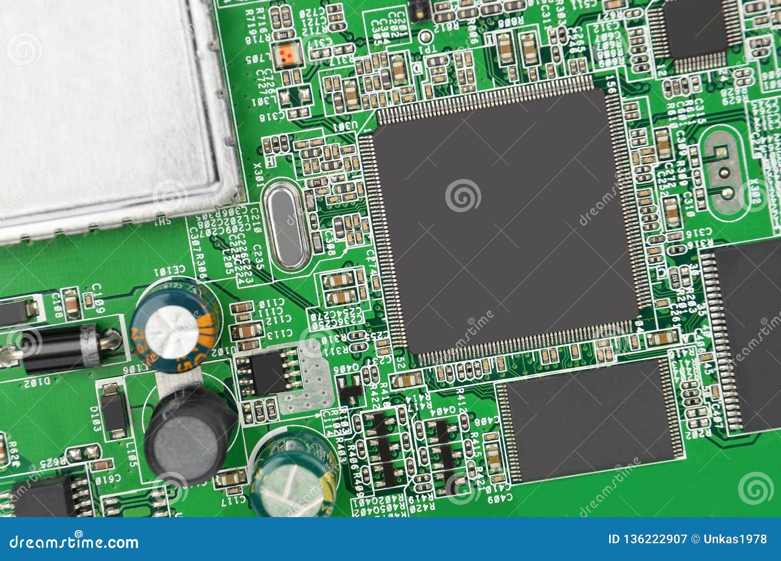 Green modem motherboard stock image. Image of device - 136222907