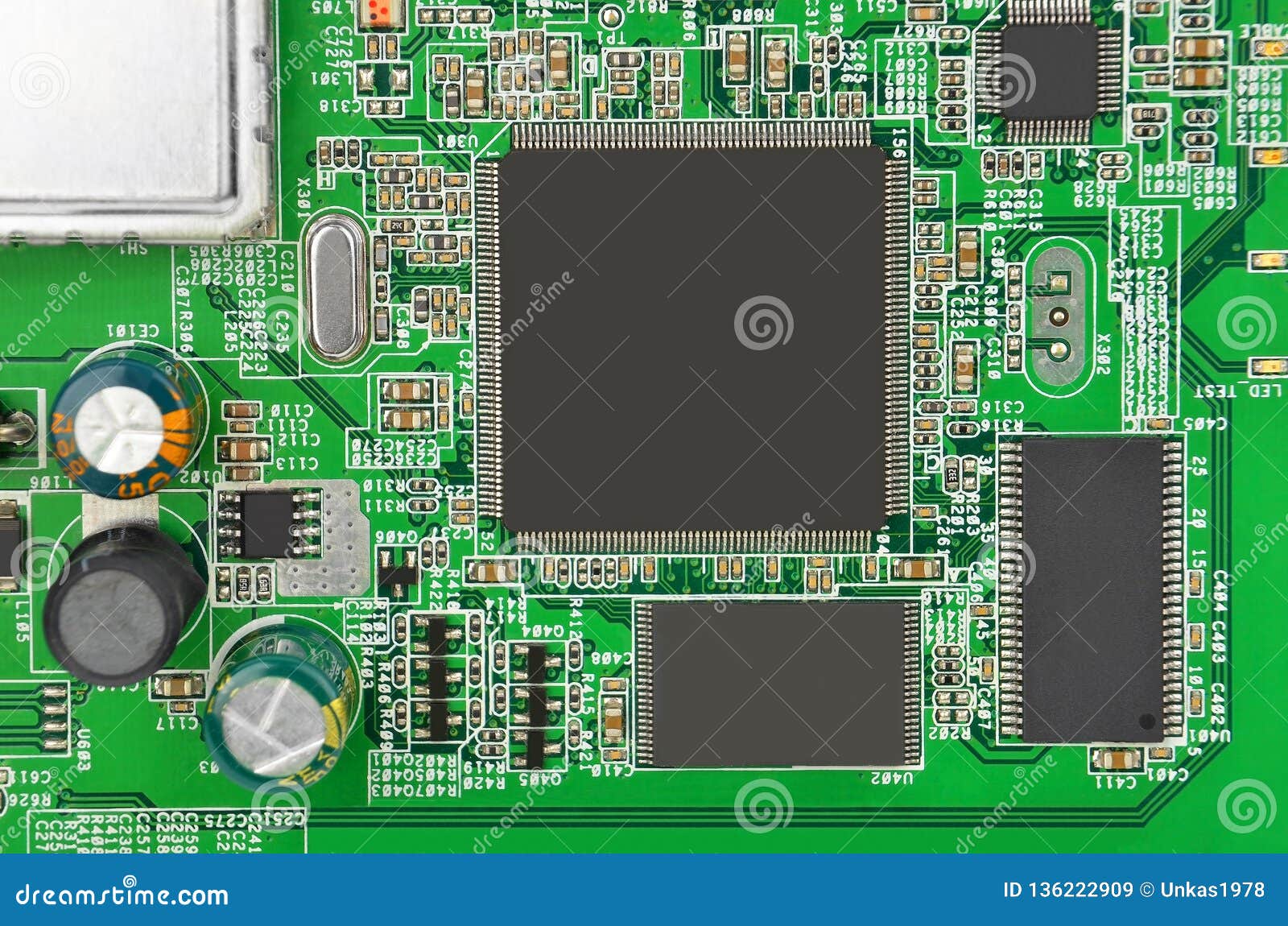Green modem motherboard stock image. Image of component - 136222909