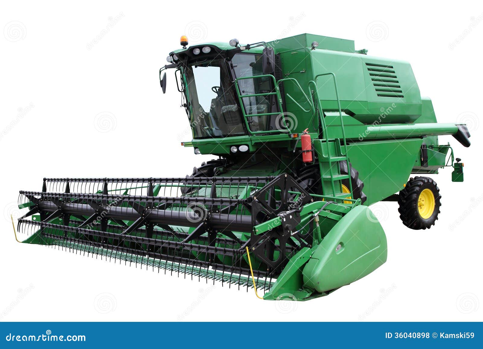 Green modern combine stock photo. Image of fall, industry - 36040898