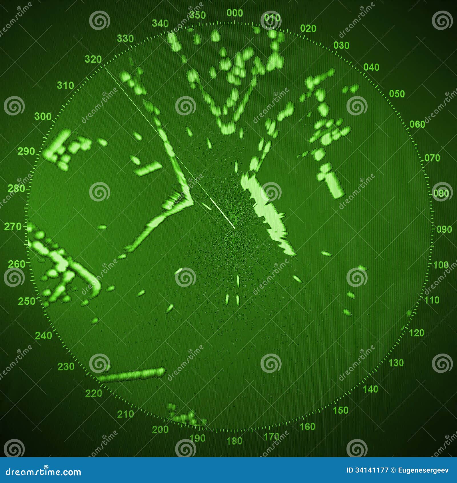 Green Modern Ship Radar Screen Stock Image - Image of monitor ...