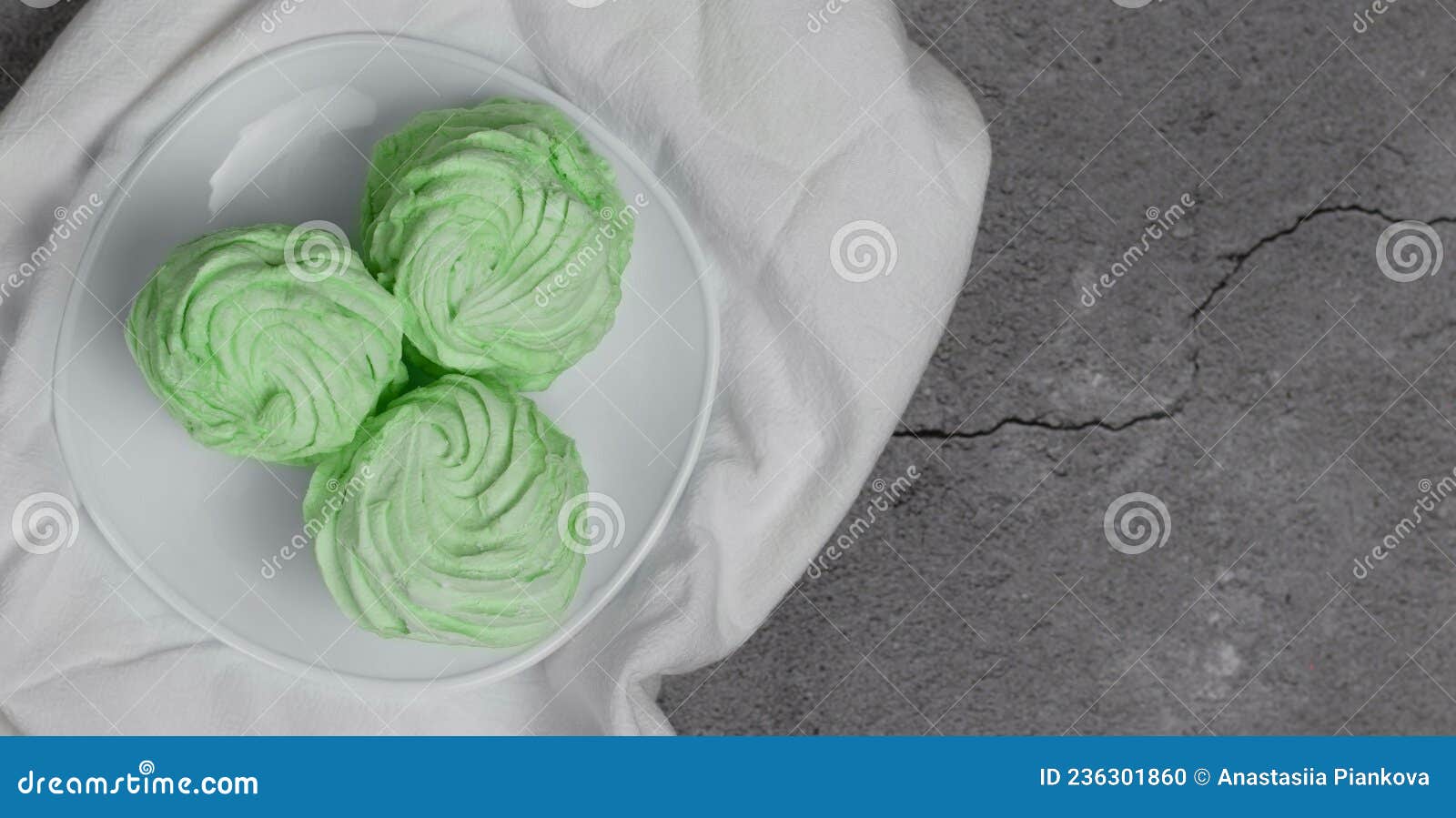 Green Mojito Flavored Marshmallow Zefir Stock Photo - Image of snack ...