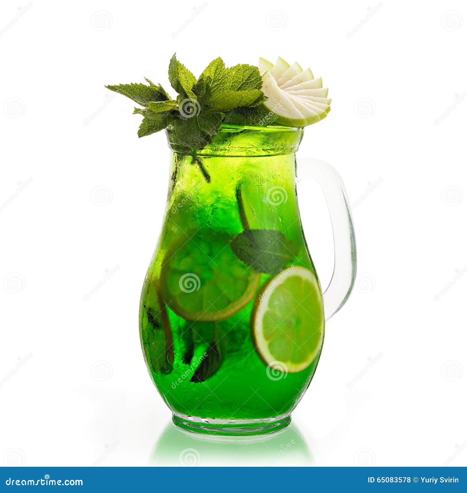 Green mojito stock photo. Image of juice, lime, ingredient - 65083578
