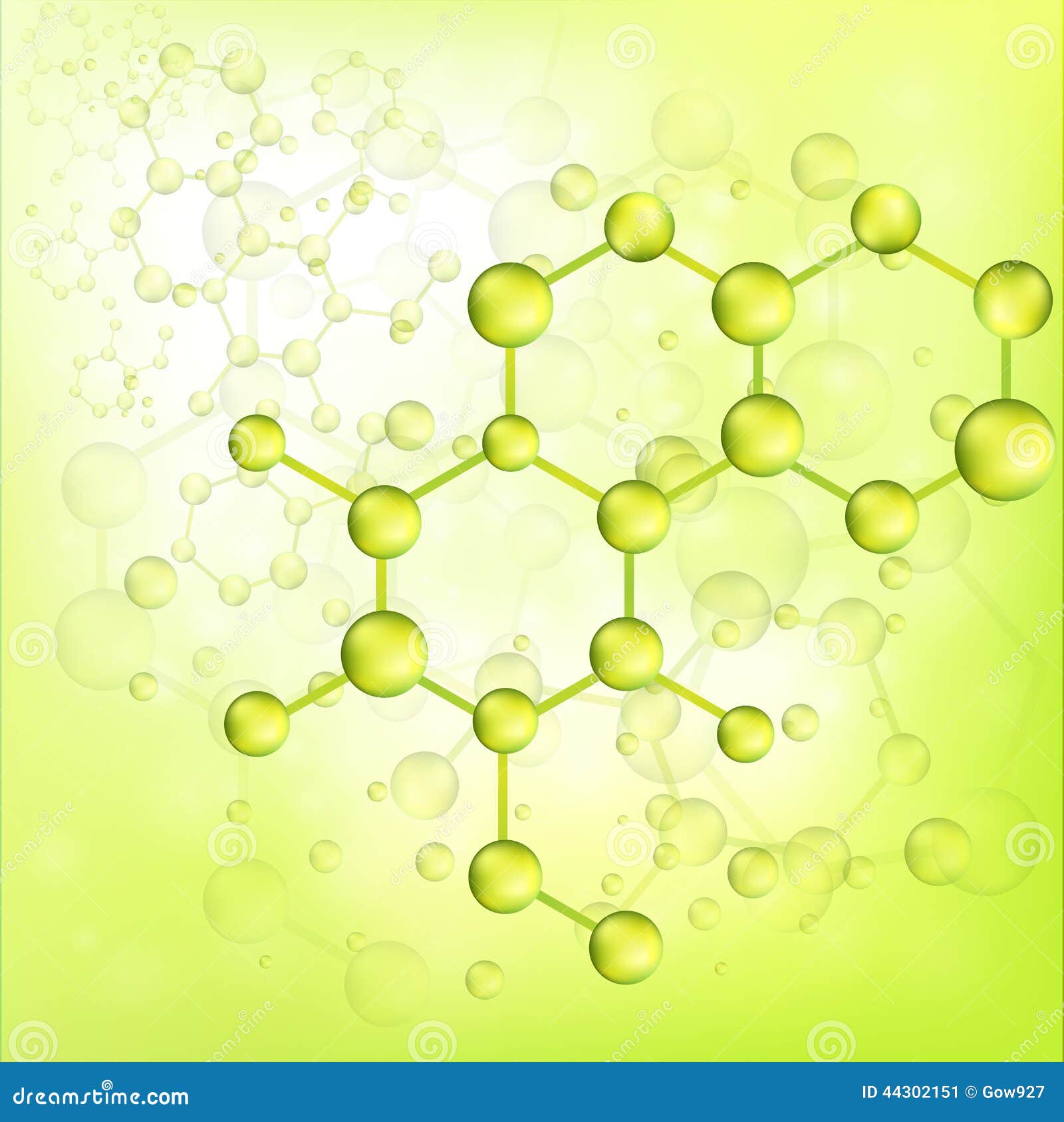 Green Molecule Bond Background (vector) Stock Vector - Illustration of ...