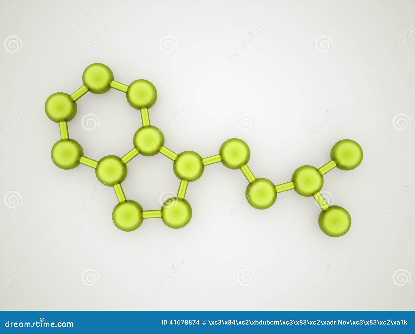 Green molecule rendered stock illustration. Illustration of biology ...