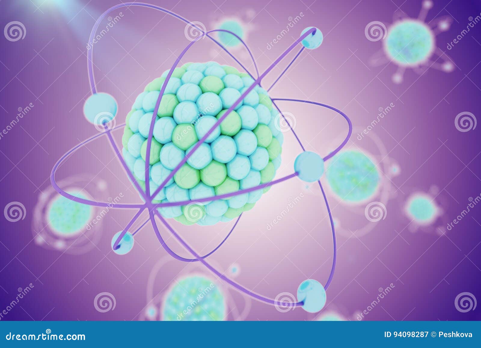 Purple Molecules Benzene 3d Stock Photography | CartoonDealer.com #40225352