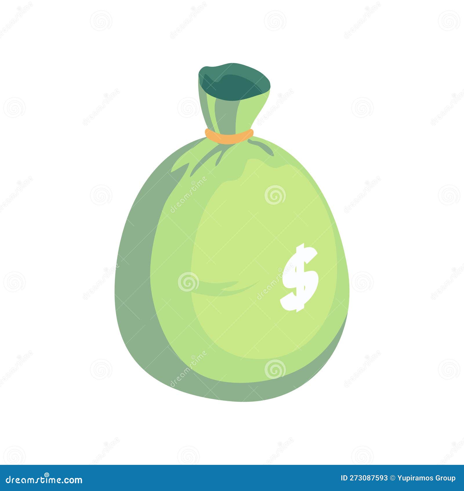 Green money bag stock vector. Illustration of business - 273087593