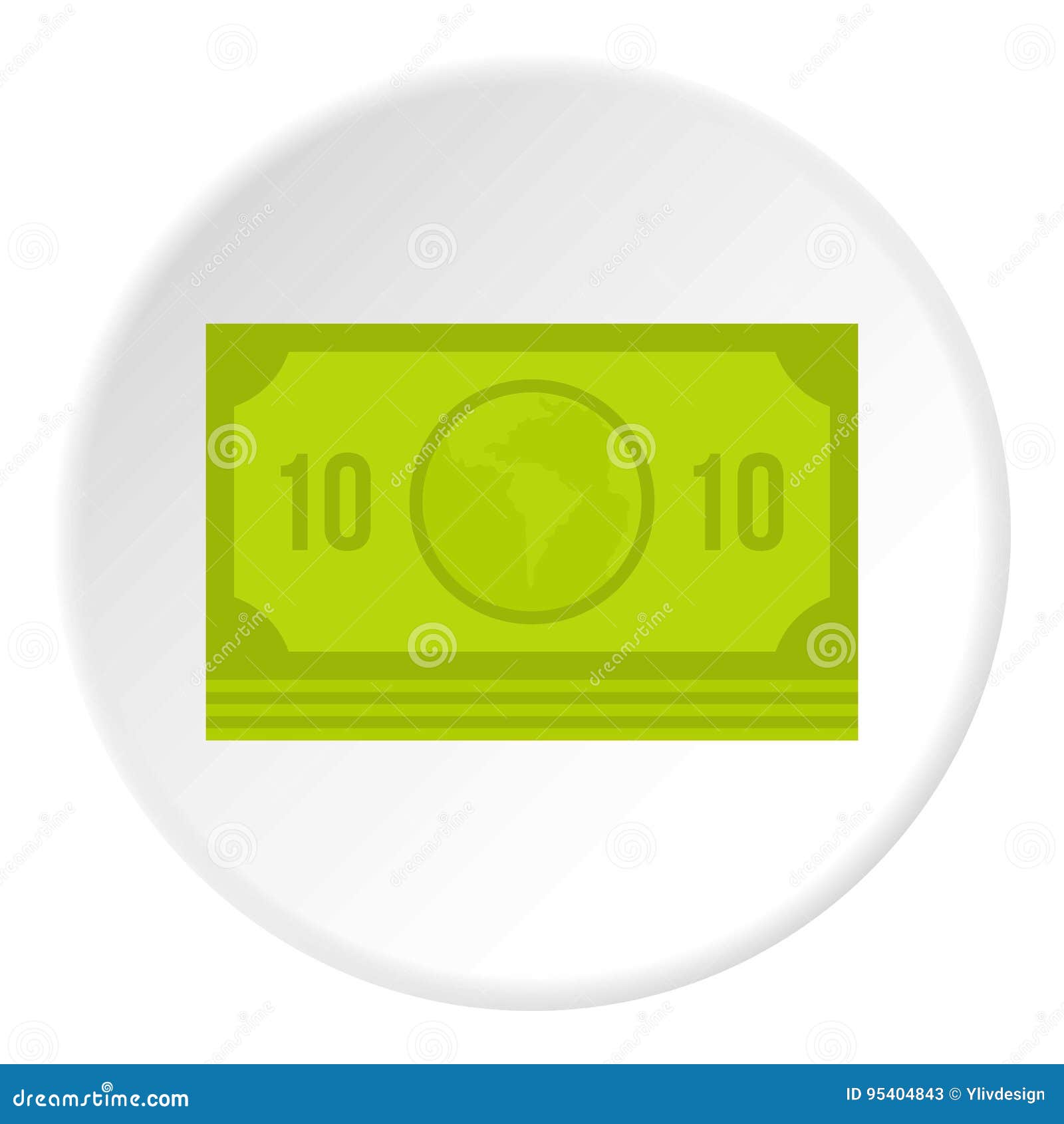 Green Money Banknote Icon Circle Stock Vector - Illustration of estate ...