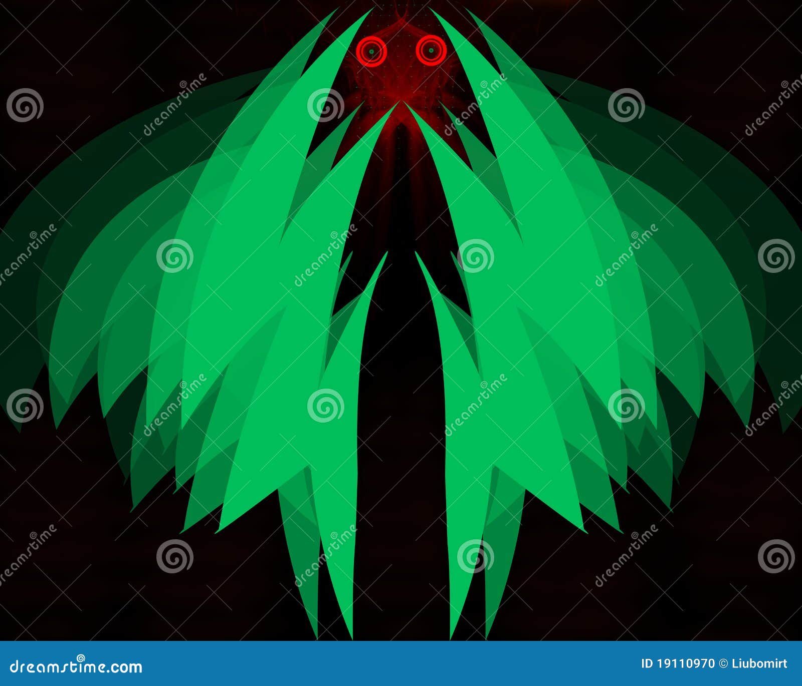Green monster stock illustration. Illustration of animation - 19110970