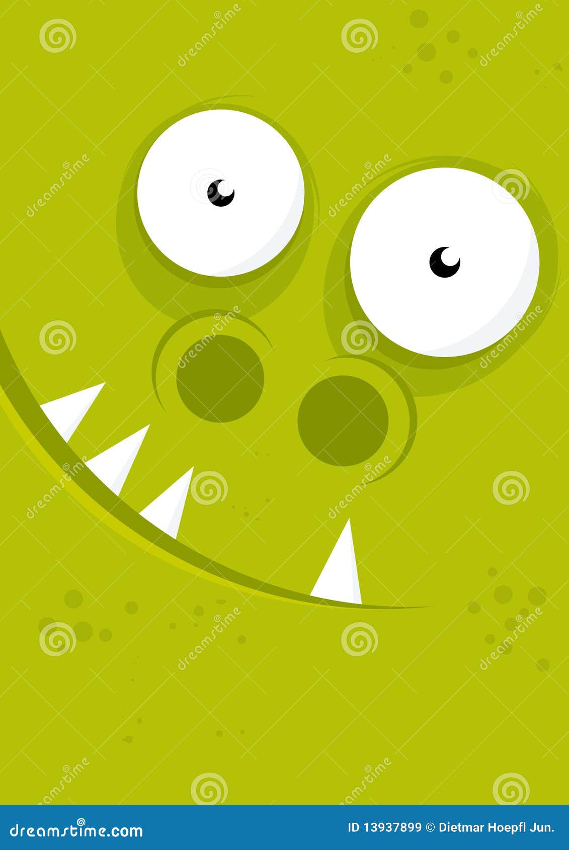 Green monster face stock vector. Illustration of goggle - 13937899