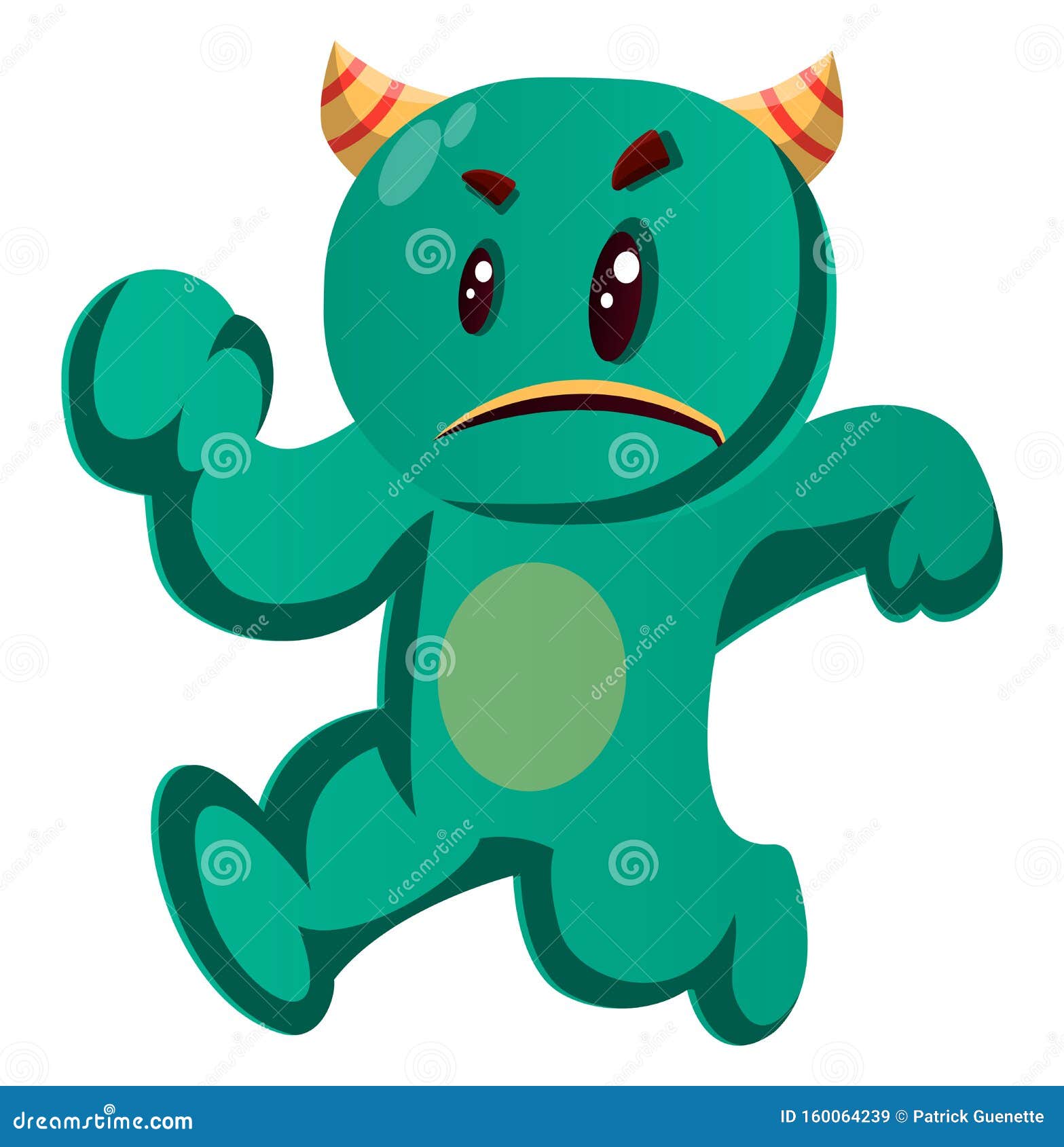 Green Monster Running Vector Design Stock Vector - Illustration of ...