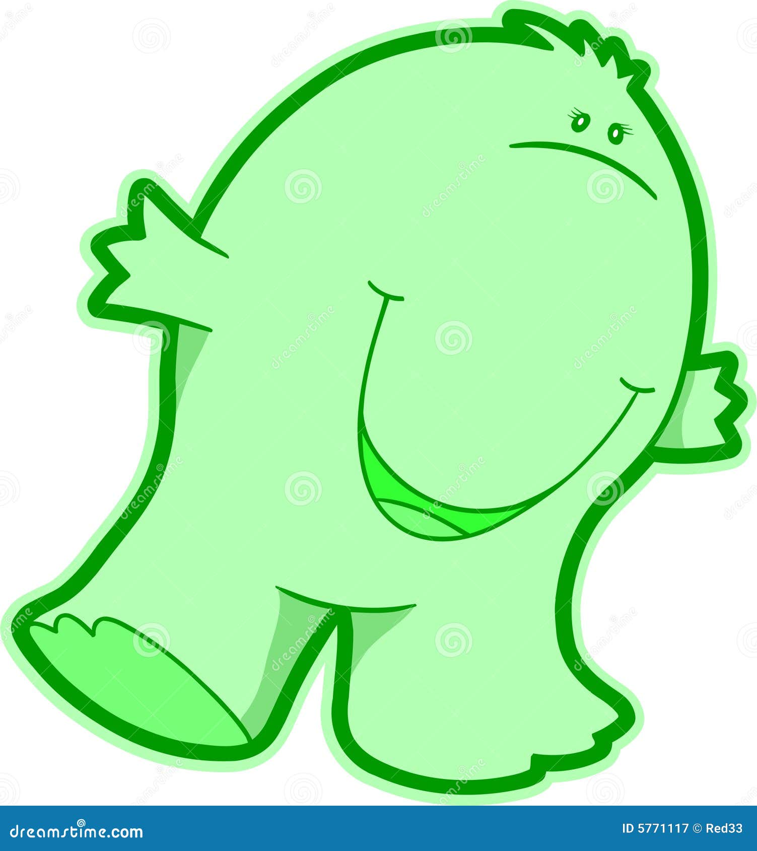 Green Monster Vector stock vector. Illustration of sweet - 5771117