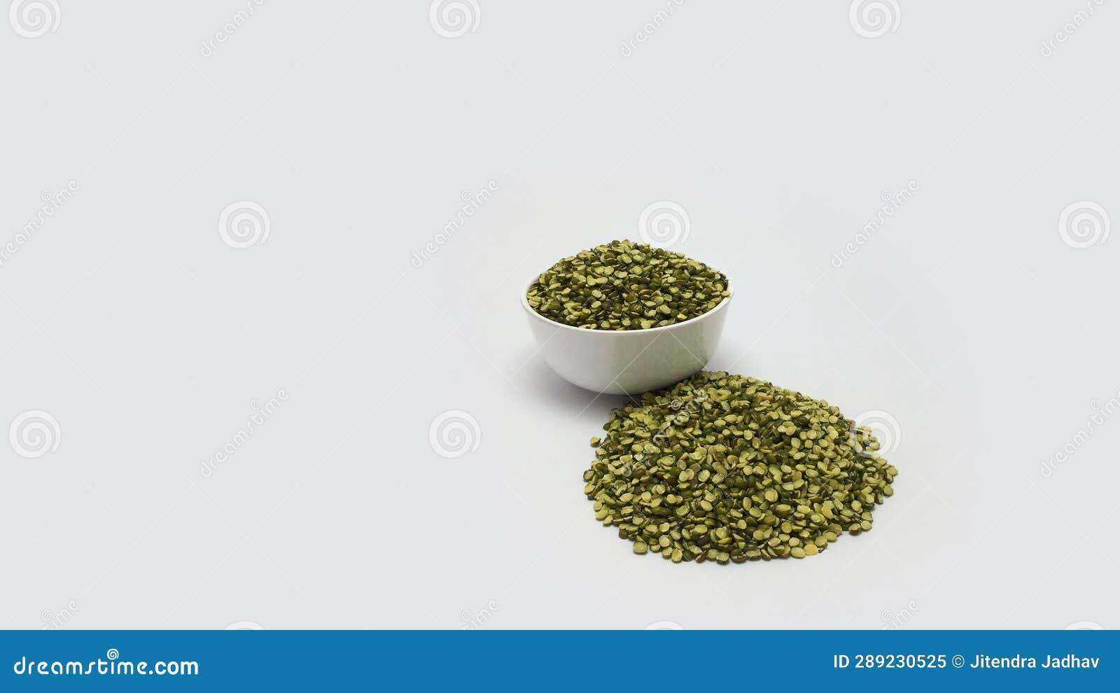 Close Up of Organic Split Green Gram or Green Moog Dal Stock Image ...