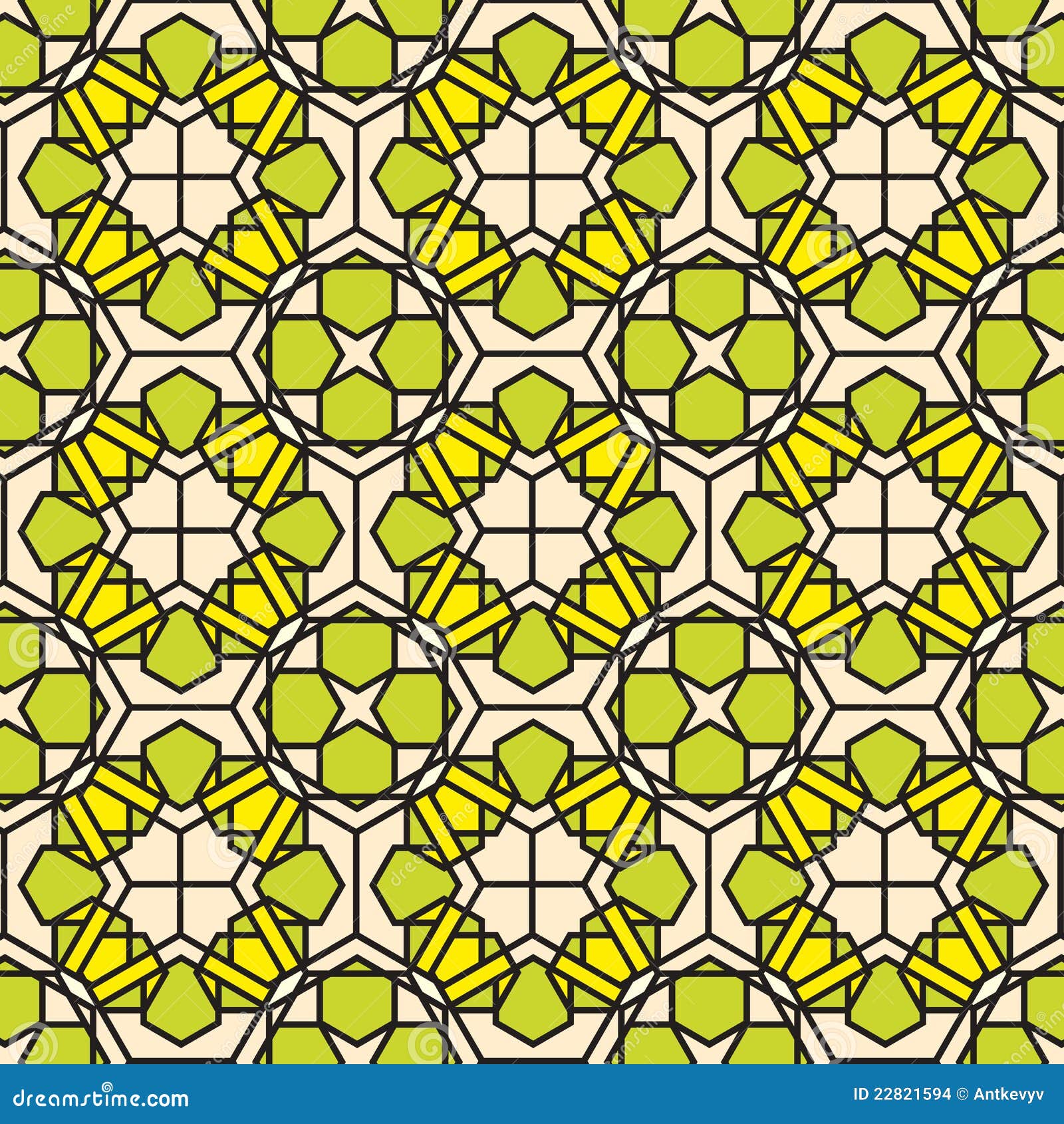 Green Mosaic Stained Glass Pattern Background Stock Vector ...
