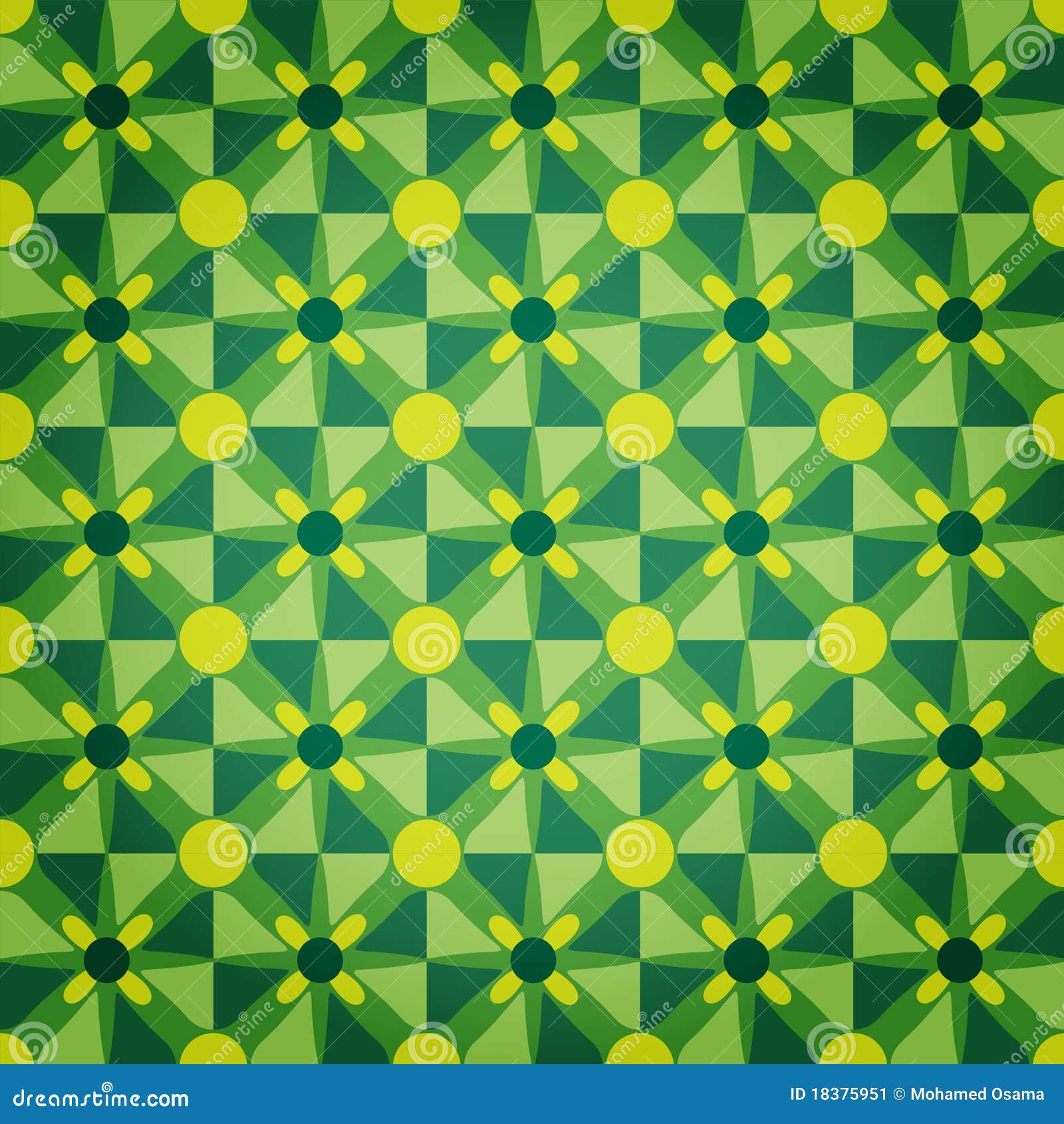 Green Mosaic Star Pattern stock vector. Illustration of background ...