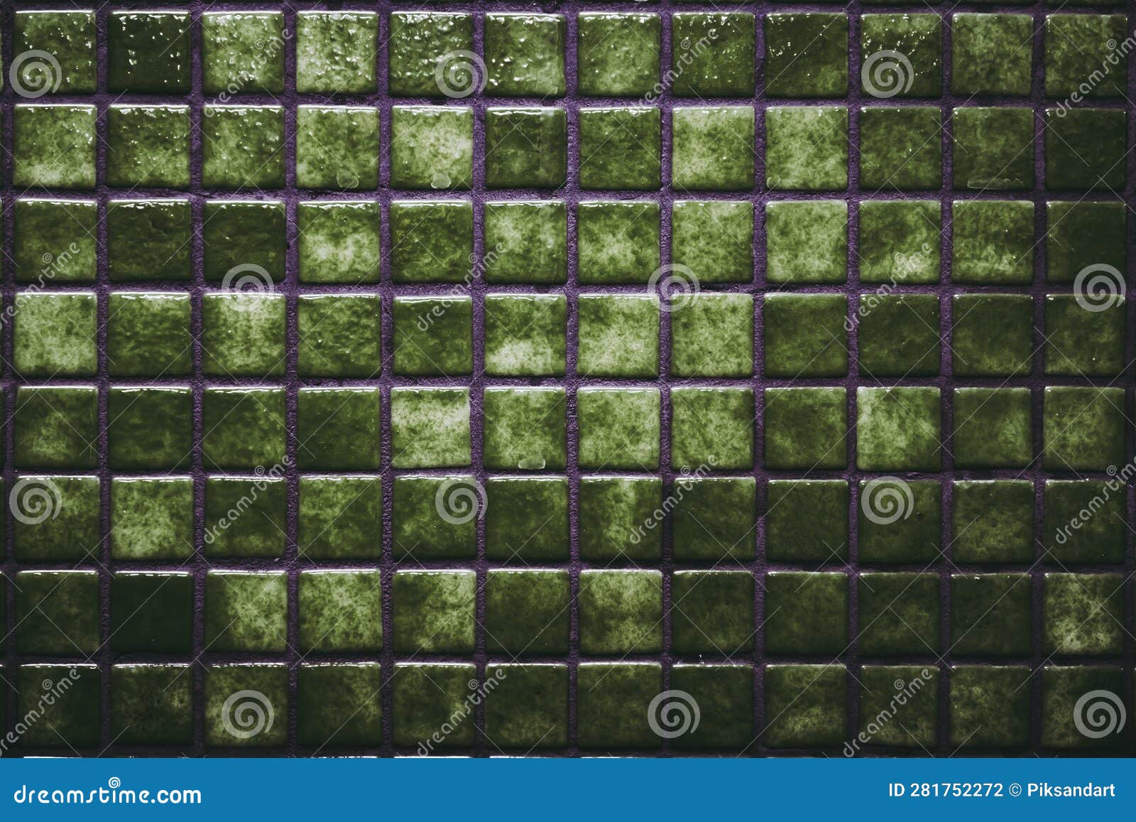 Green Mosaic Tile in Vintage Style Stock Photo - Image of color ...