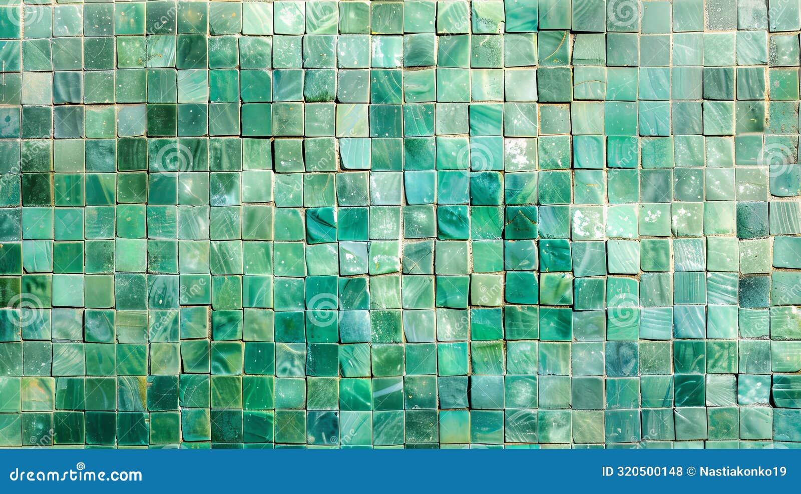 Green Mosaic Tile Wall Background Stock Photo - Image of decorative ...