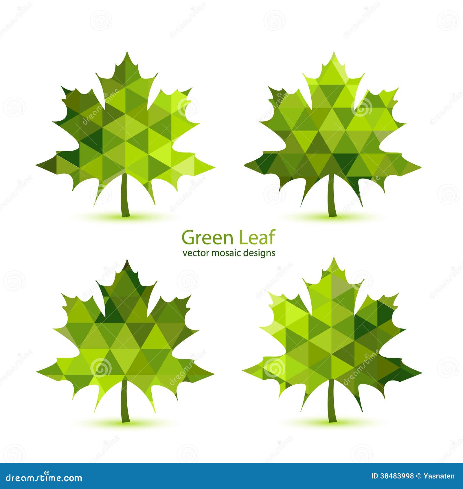 Green Mosaic Vector Maple Leaf Stock Vector - Illustration of pattern ...
