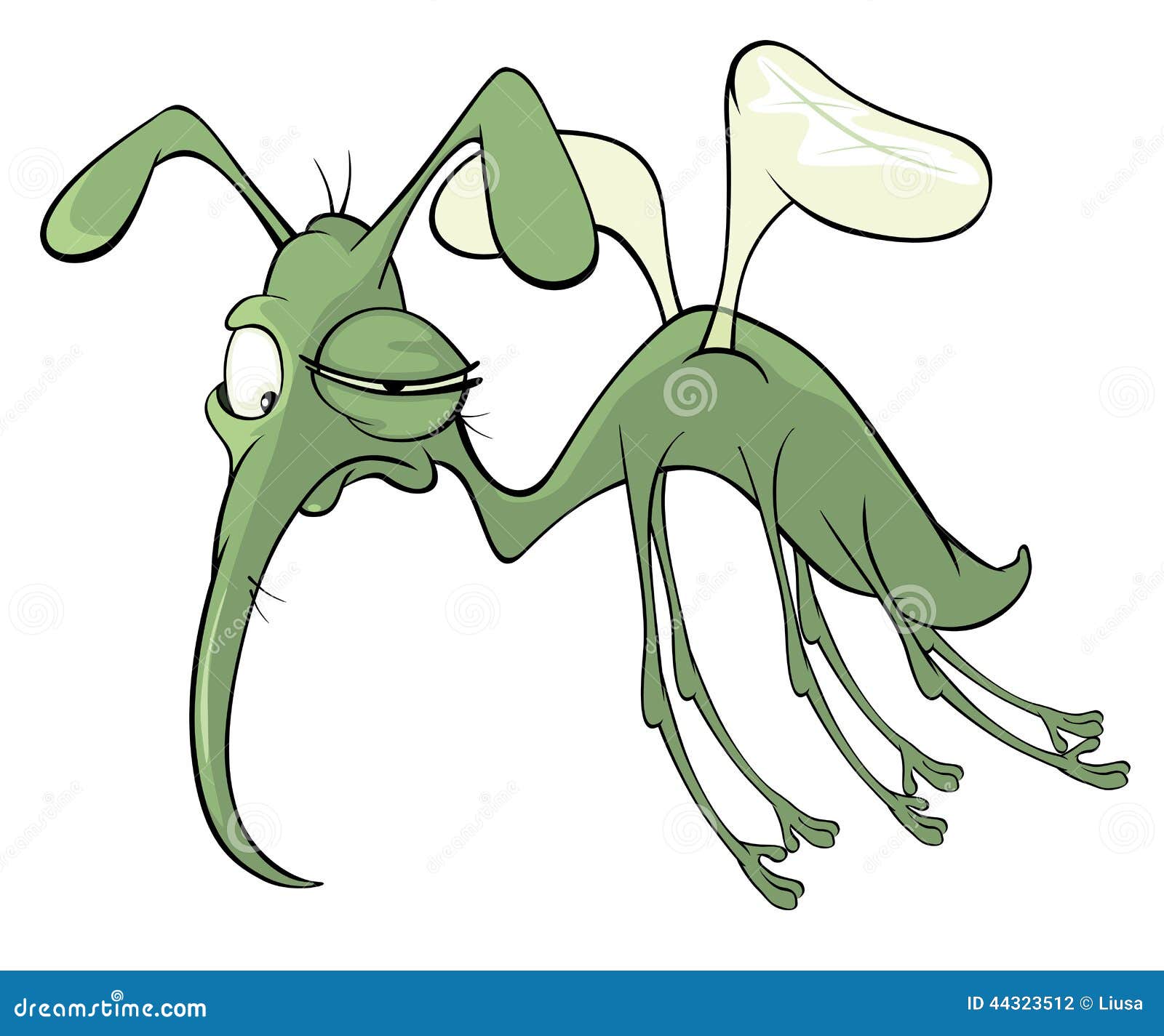 A Green Mosquito Insect Cartoon Stock Vector - Illustration of mosquito ...