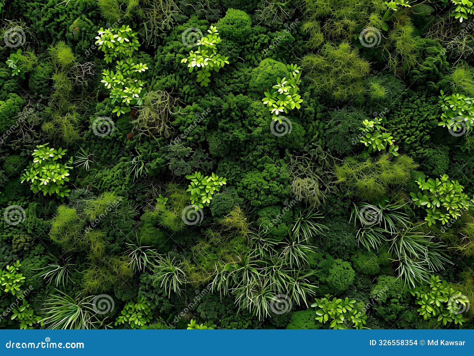 Green Moss Wall Texture for Interior Design Stock Illustration ...