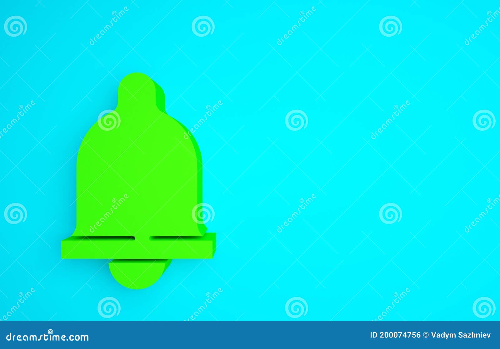 Green Motion Sensor Icon Isolated on Blue Background. Minimalism ...