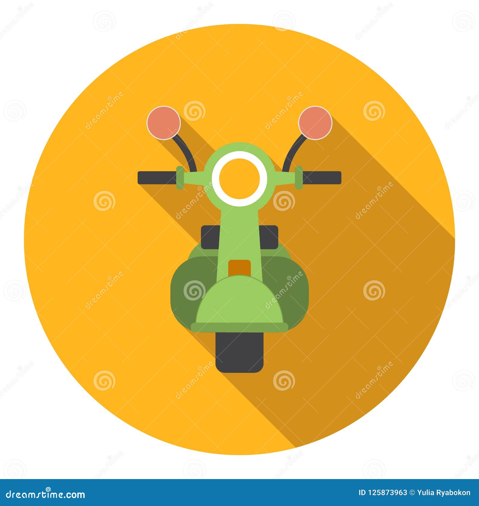 Motorcycle Icon, Flat Style Stock Illustration - Illustration of ...