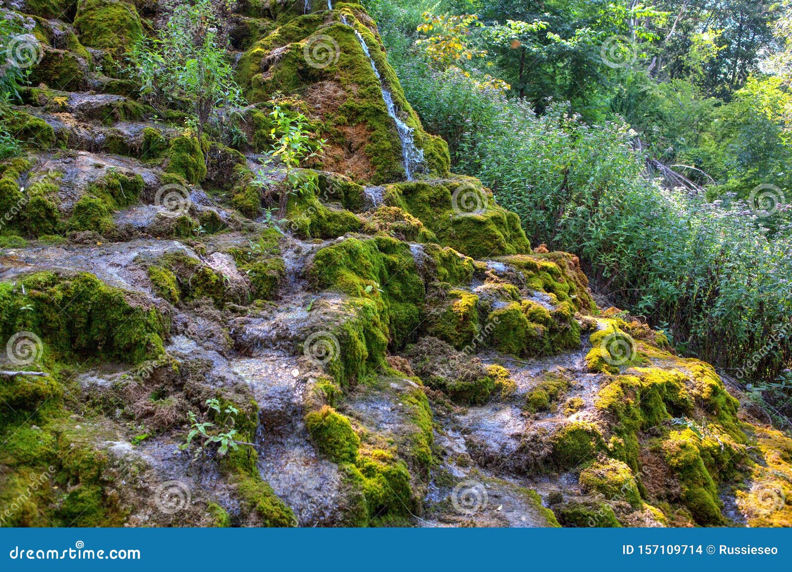 Natural water cascade stock photo. Image of fall, cliff - 157109714