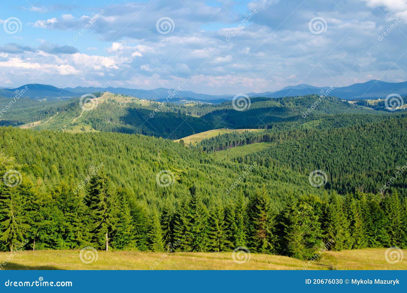 Green mountain landscape stock photo. Image of highlands - 20676030