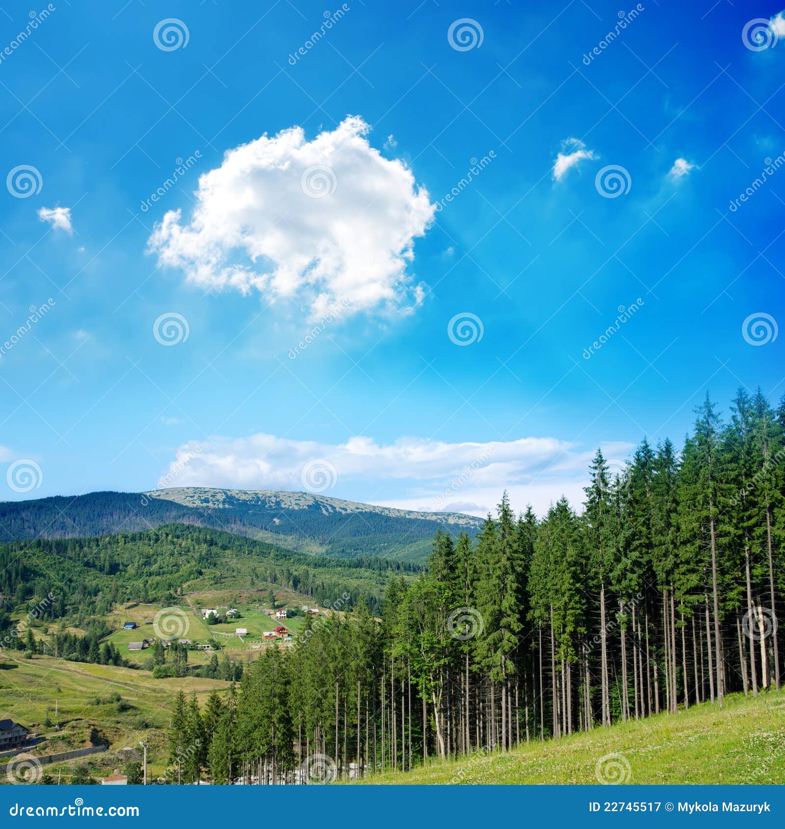 Green mountain landscape stock image. Image of nature - 22745517