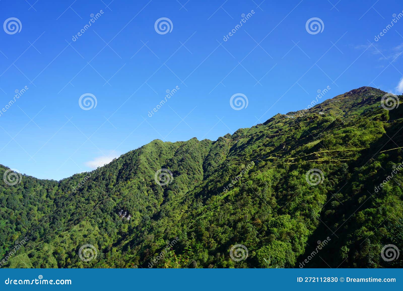 Green Mountain Range in Silk Route Sikkim Stock Photo - Image of ...