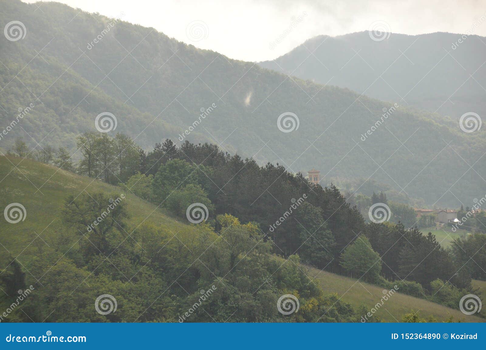 Green Mountains on the Border of Tuscany and Emilia-Romagna in Italy ...
