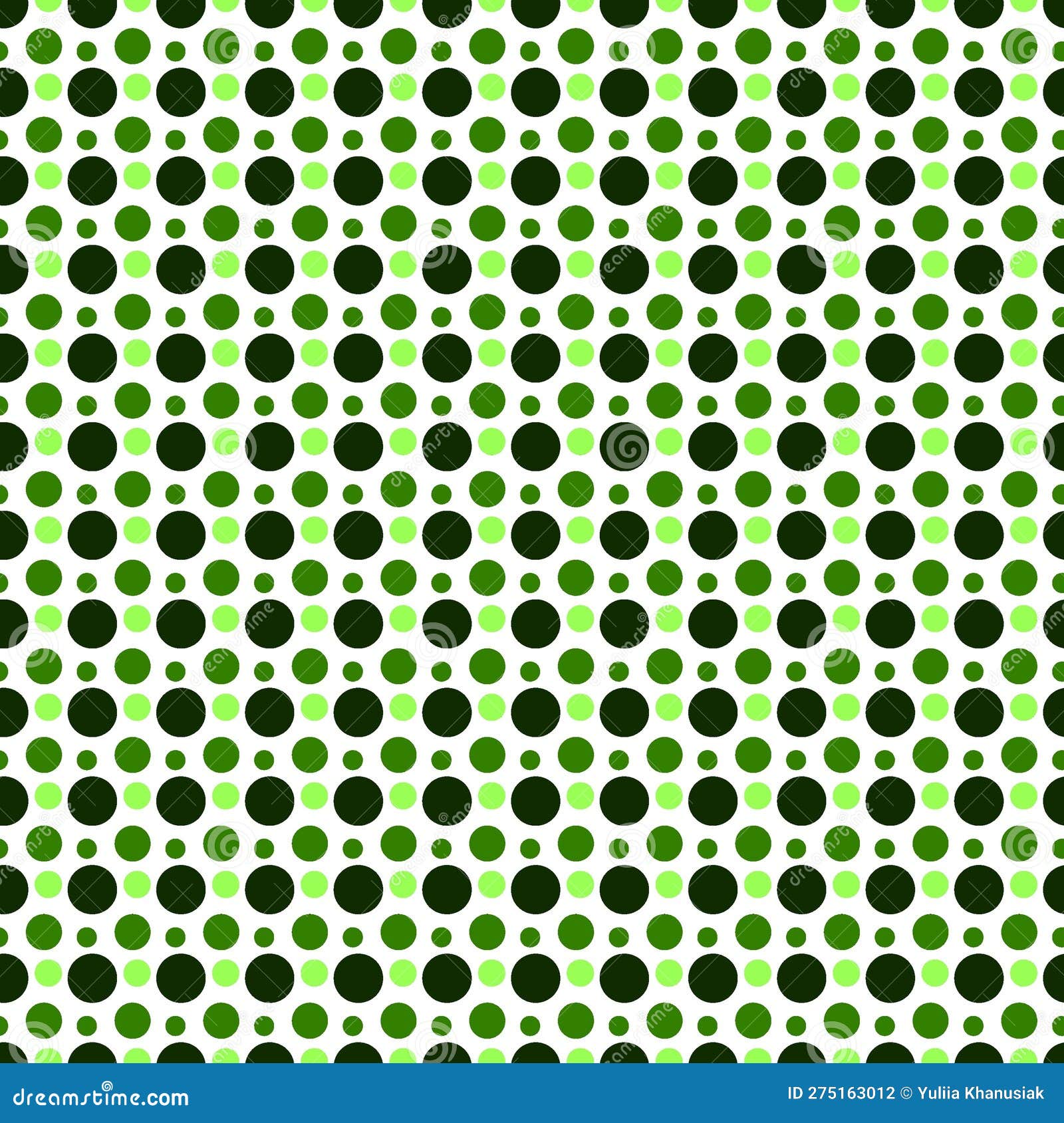 Green Multicolored Dots on White Background. Seamless Geometry Pattern ...