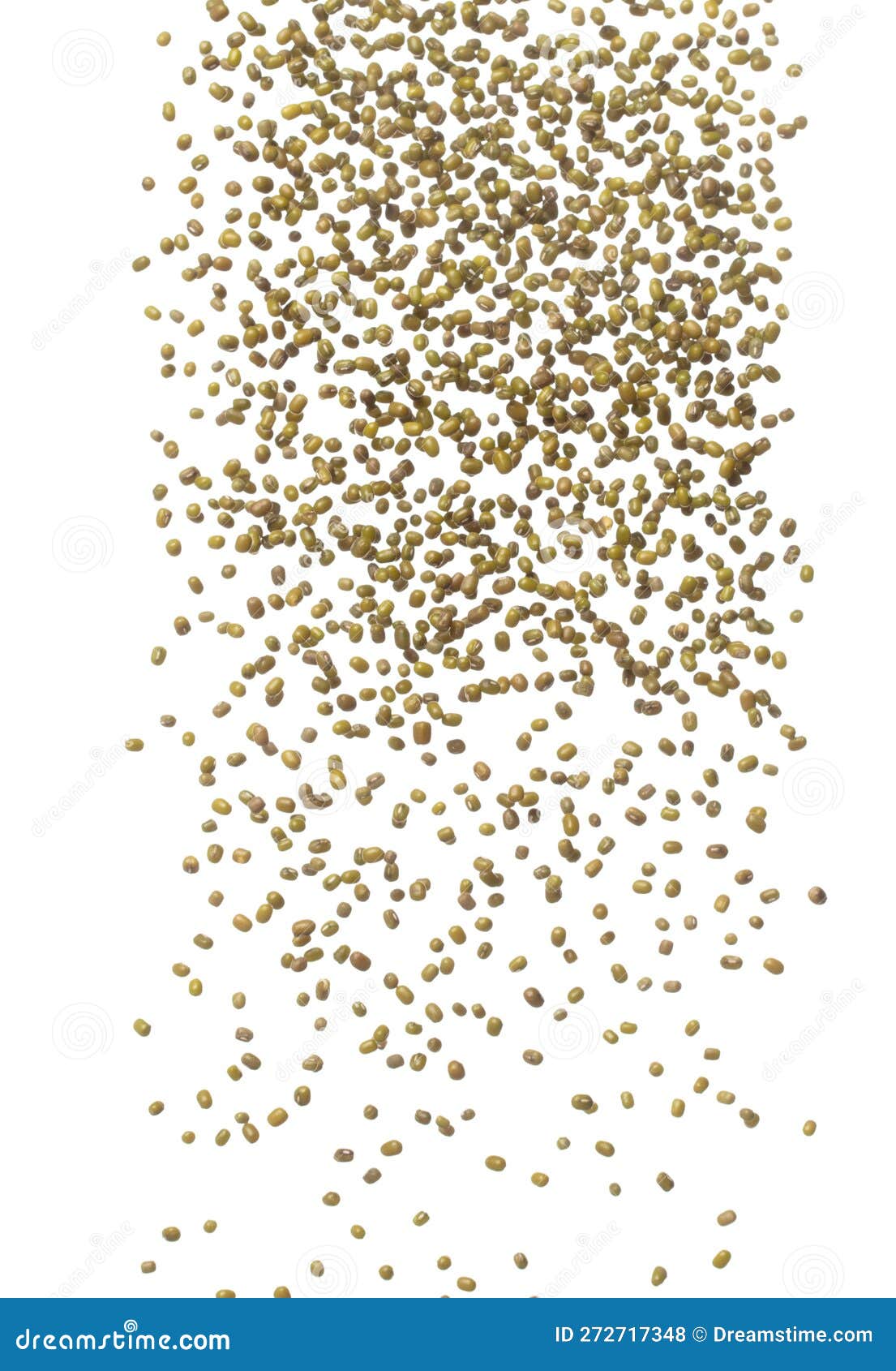 Green Mung Beans Fall Down in Group, Green Mung Bean Float Explode ...