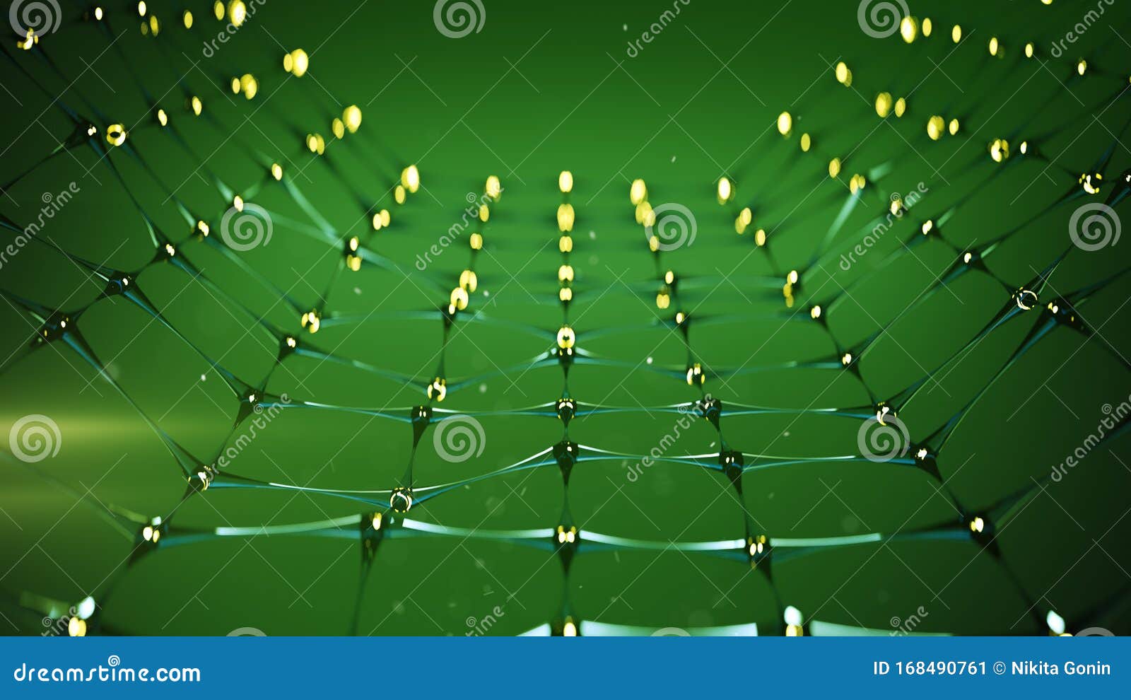 Green Nanotechnology Structure 3D Rendering Stock Illustration ...