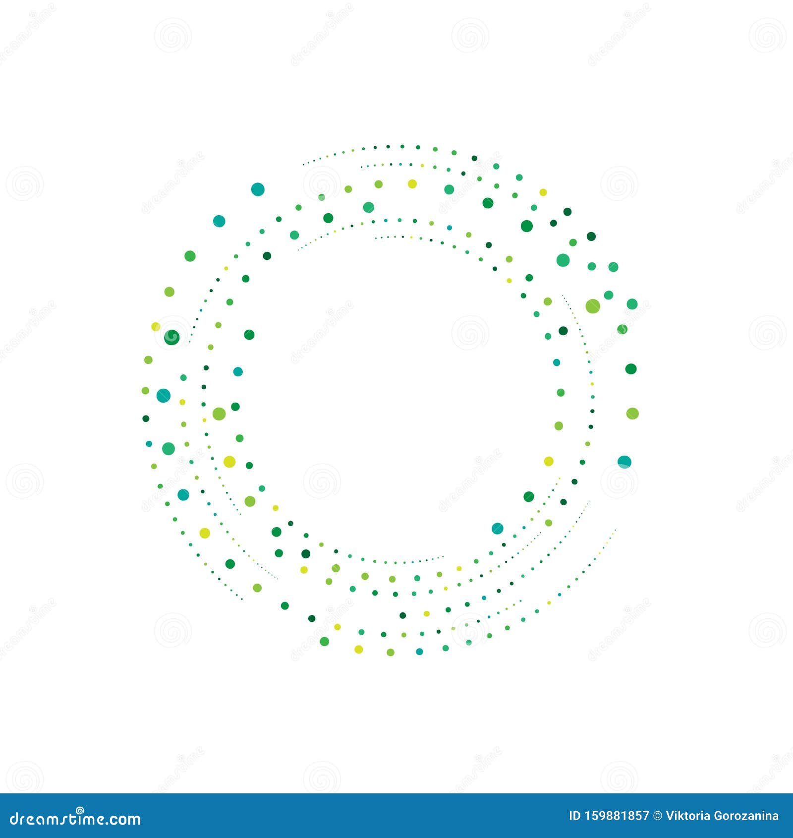 Green Natural Round Text Frame. Vector Illustration Stock Illustration ...