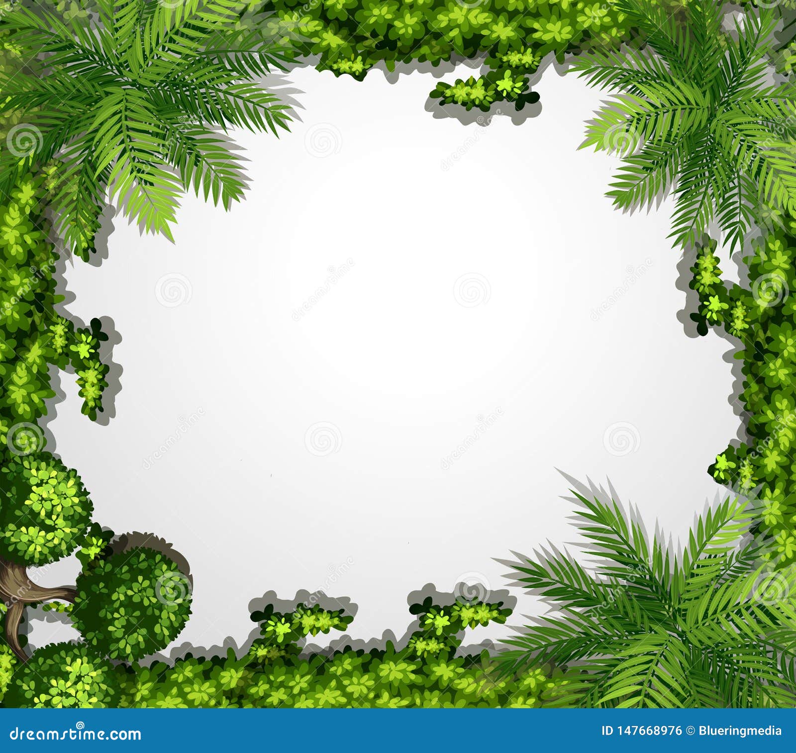 Green nature border frame stock vector. Illustration of nature - 147668976