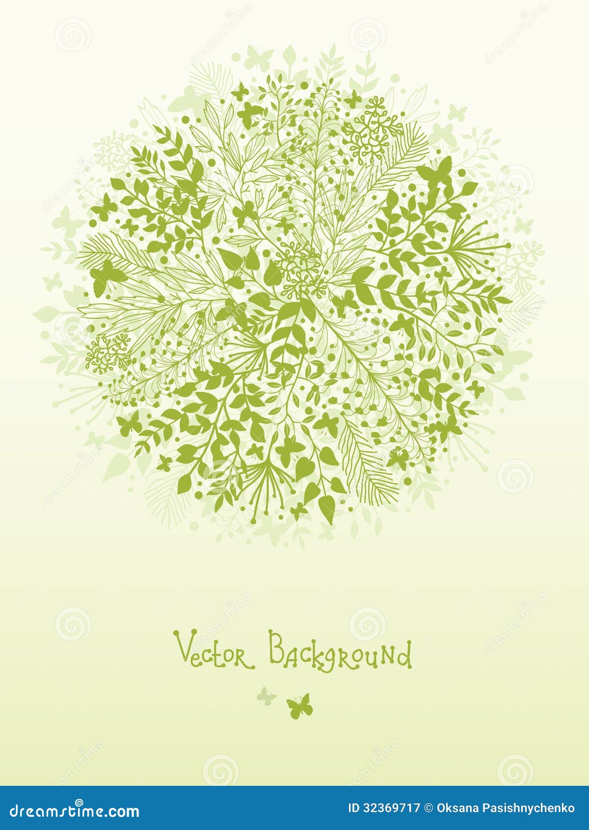 Green Nature Circle Design Element Background Stock Vector ...
