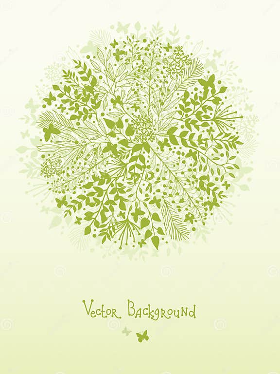 Green Nature Circle Design Element Background Stock Vector ...