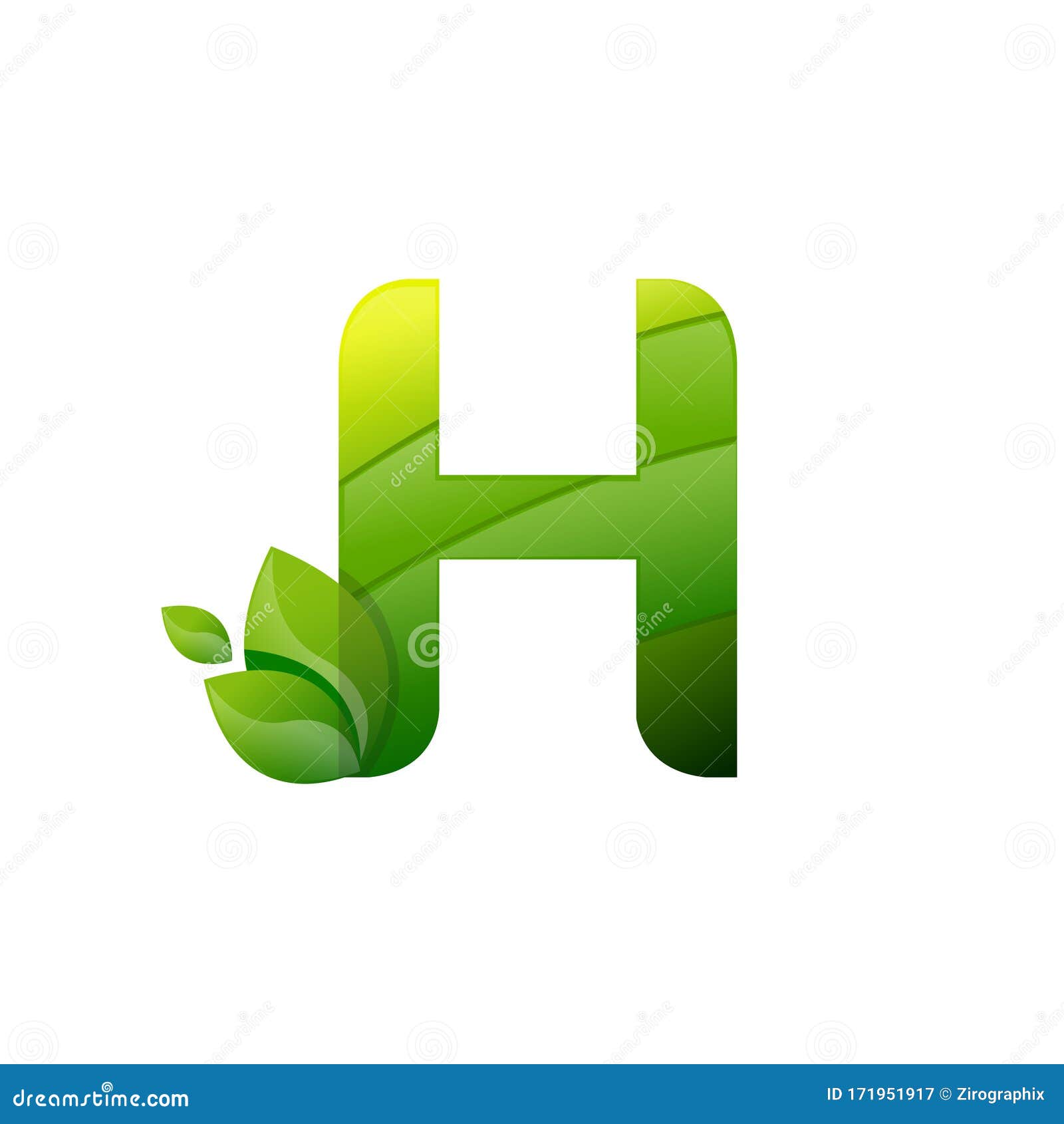 Letter H Leaf Nature Logo Icon Vector Stock Vector - Illustration of ...
