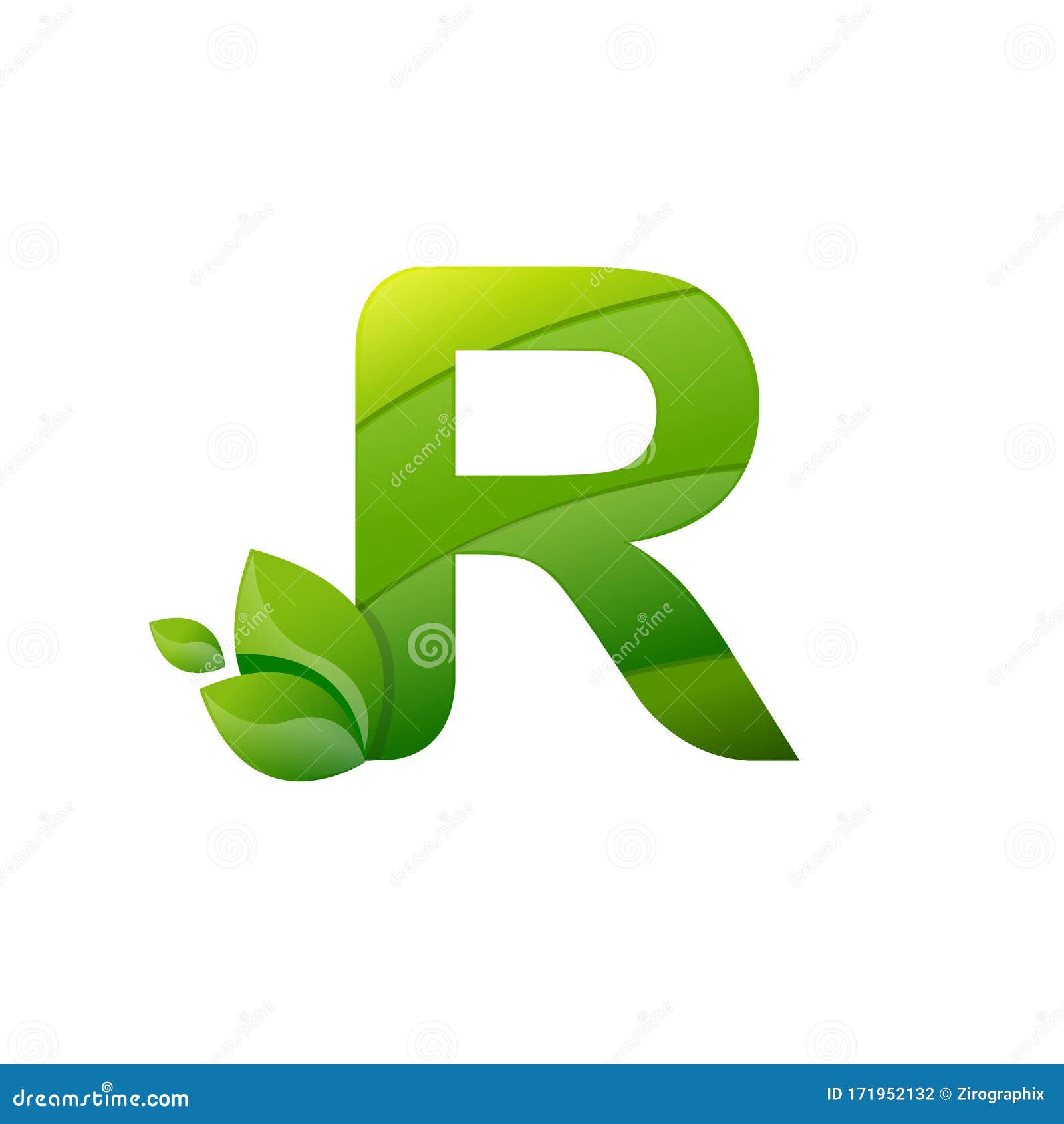 Letter R Leaf Nature Logo Icon Vector Stock Vector - Illustration of ...