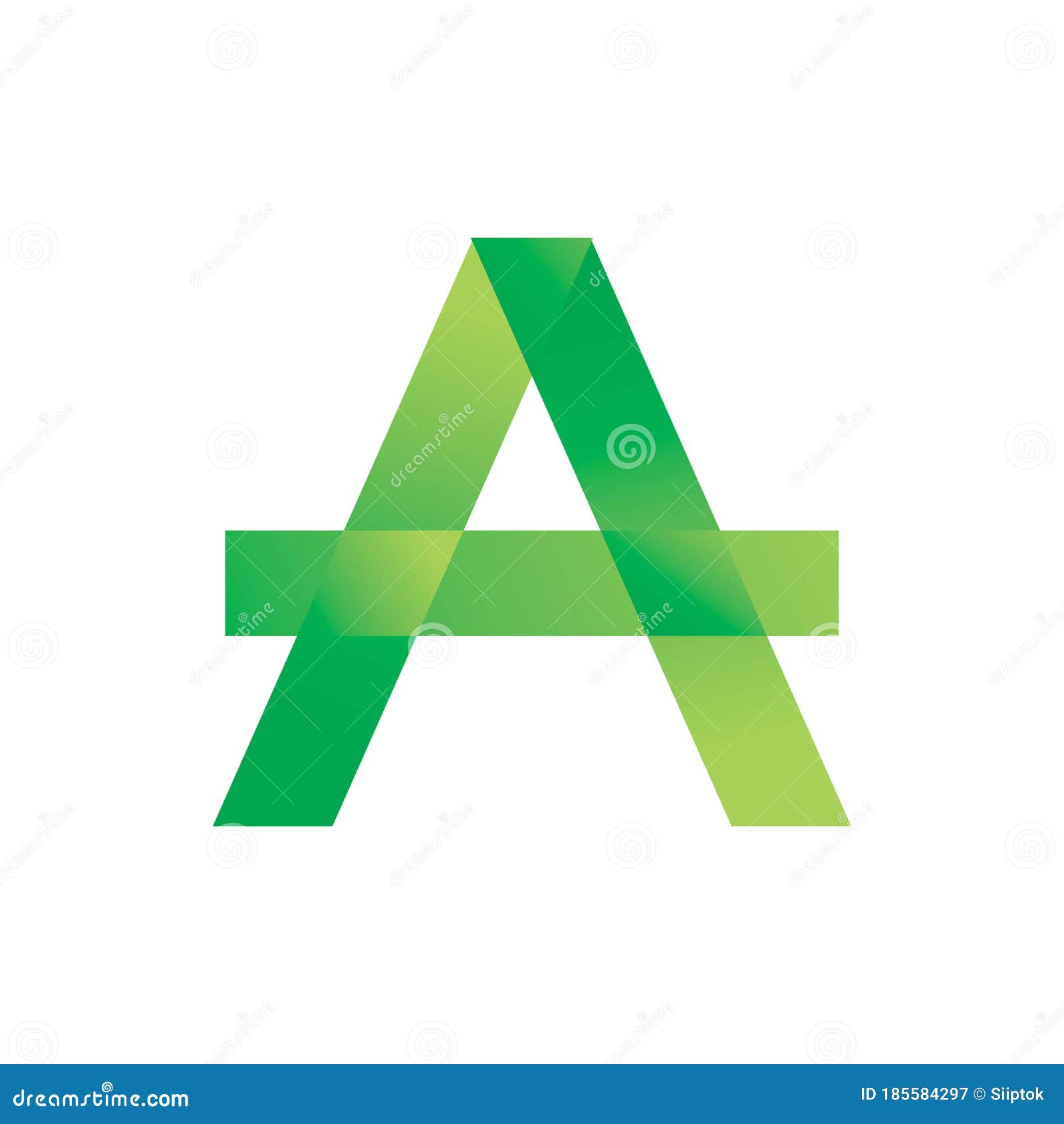 Green Color Initial Letter a Logo Design Stock Illustration ...