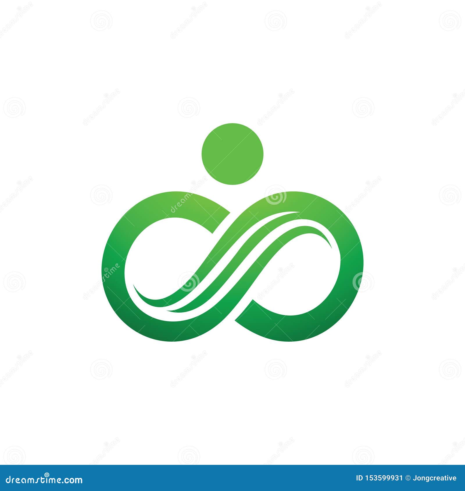 Green Nature Infinity Chain Eco Logo Symbol Stock Vector - Illustration ...