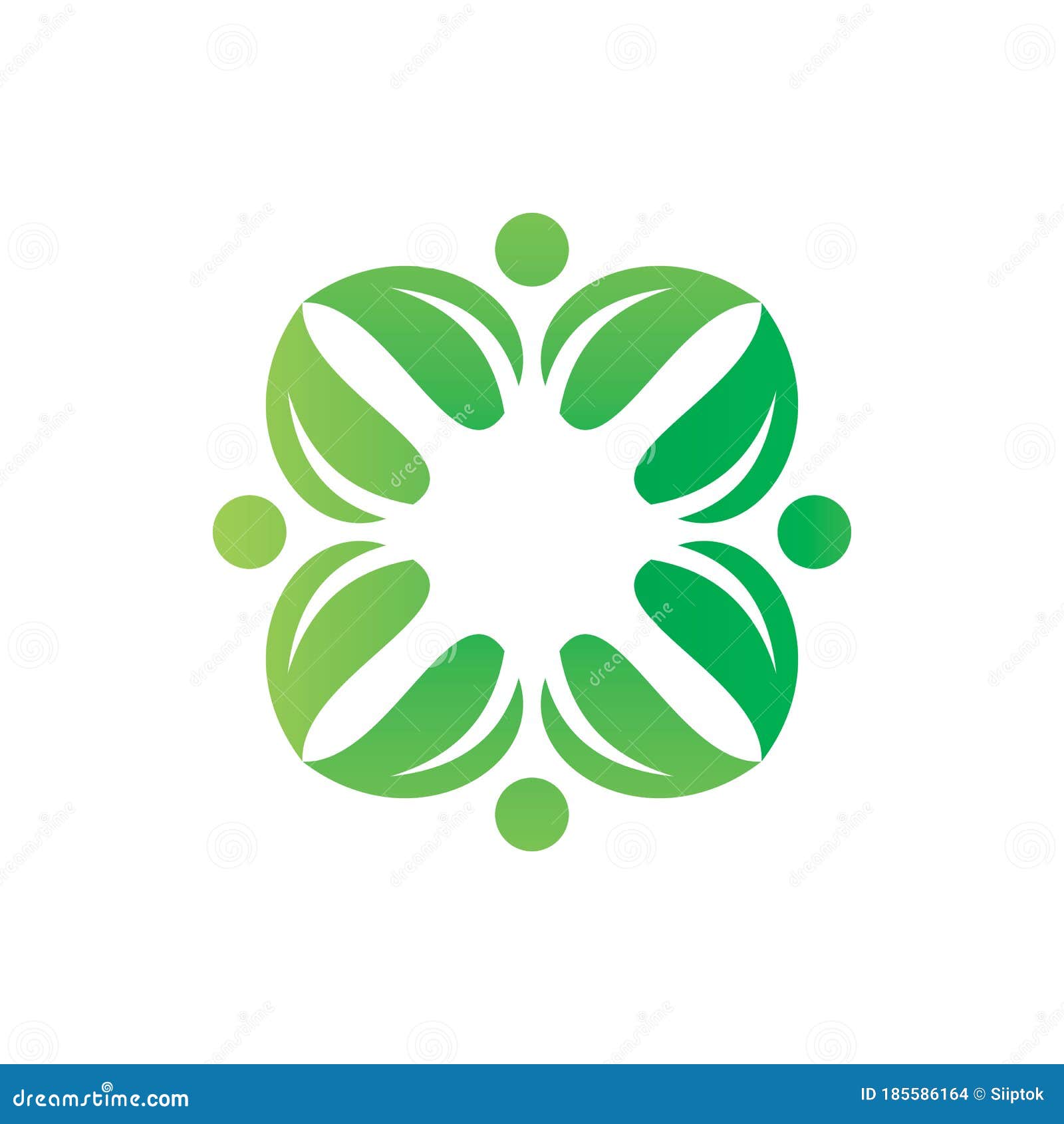 Green Nature Leaf People Pattern Logo Design Stock Illustration ...