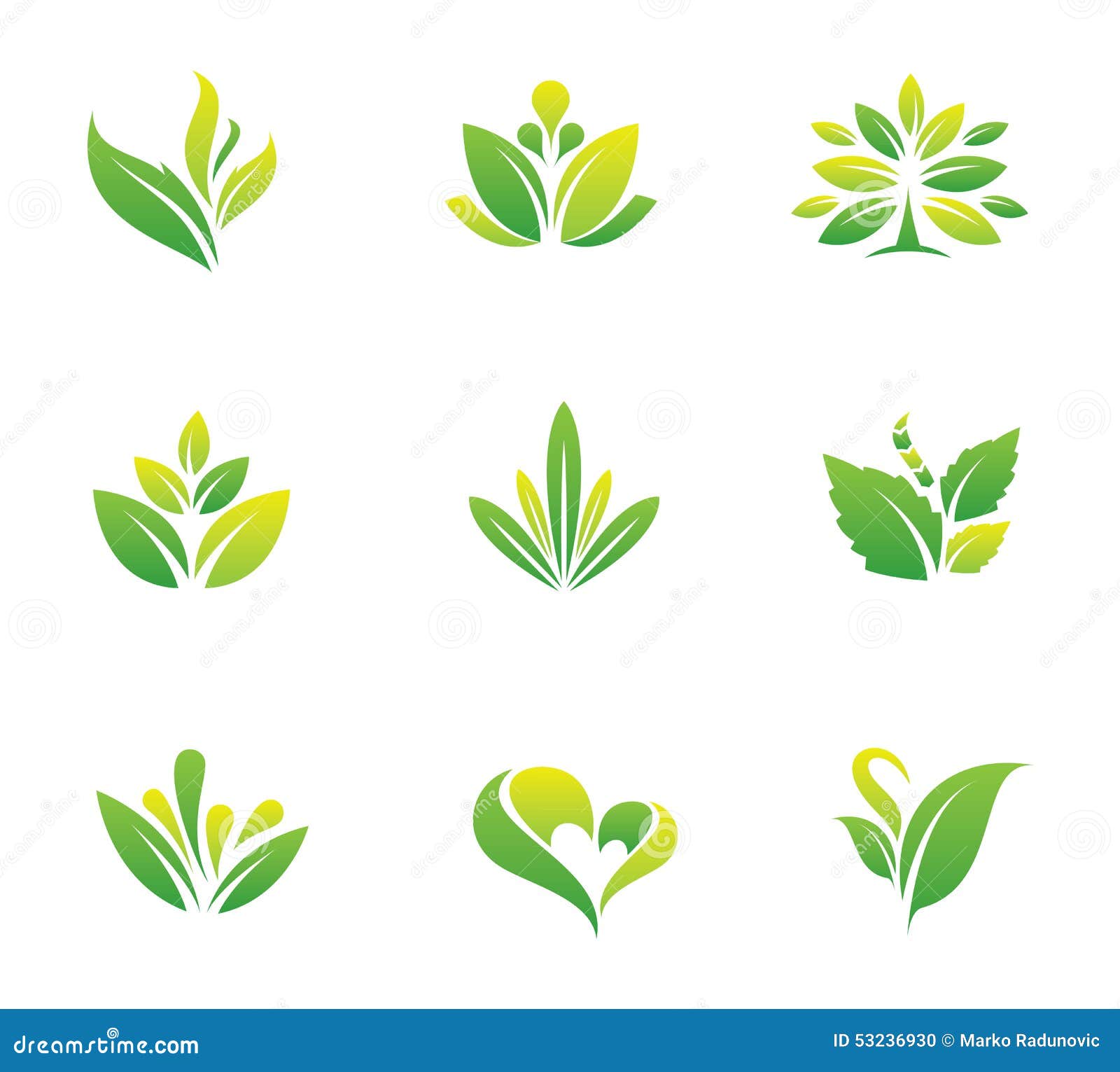Green Nature and Tree Symbol Stock Illustration - Illustration of logo ...