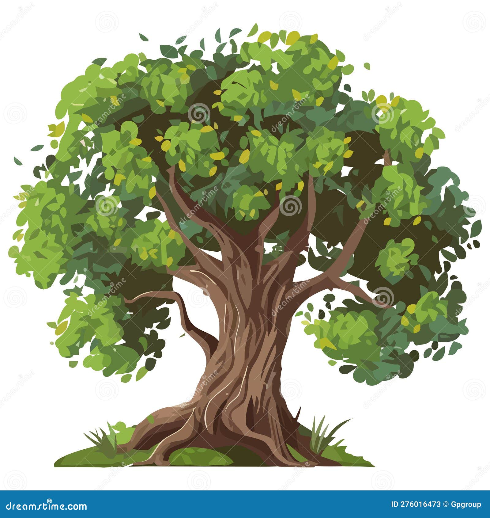 Green Nature Tree Symbolizes Growth Stock Vector - Illustration of ...