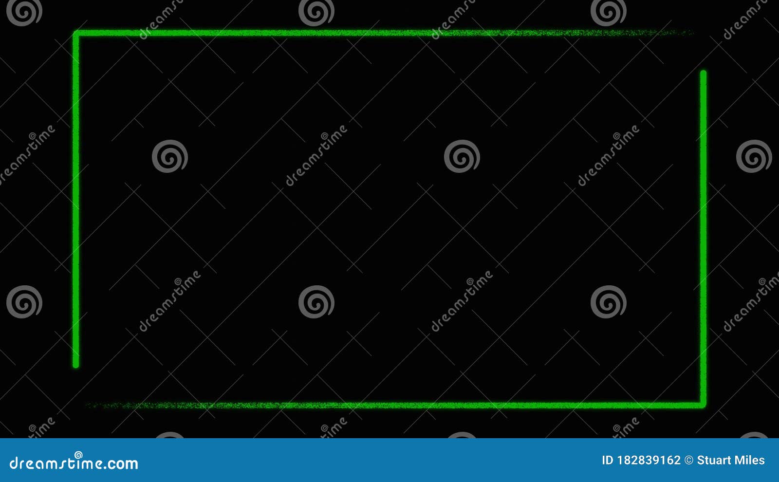 Green Neon Frame Border Background with Glowing Lines - Video Animation ...