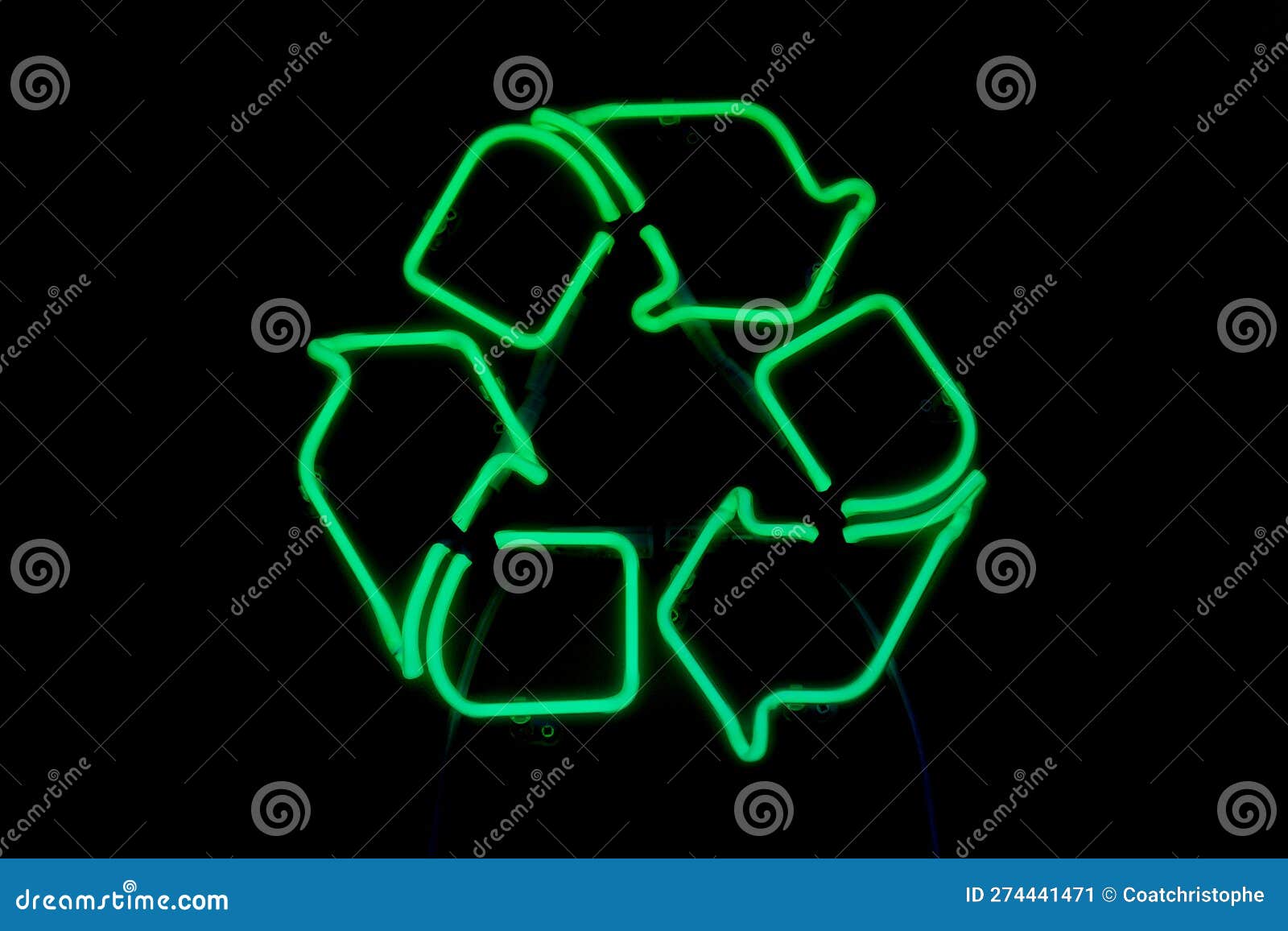 Recycling Symbol - Neon Light Stock Image - Image of social, pollution ...